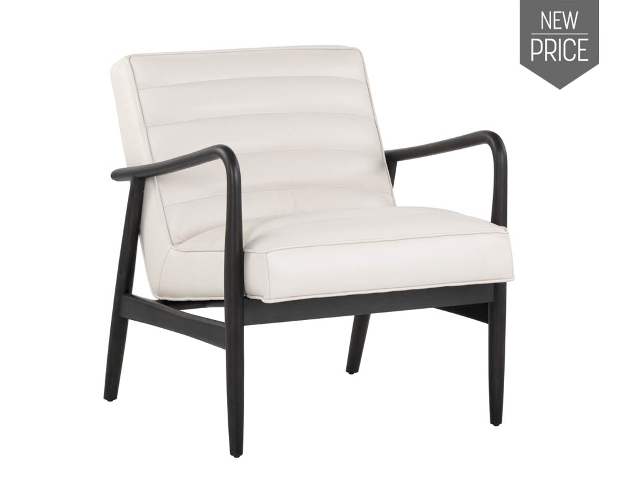 Lyric Lounge Chair - Vintage Vanilla Leather - Urban Manor