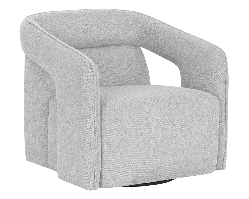 Kendrick Swivel Lounge Chair - Belfast Heather Grey - Urban Manor